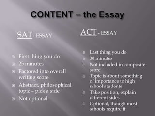 Sat act powerpoint | PPTX