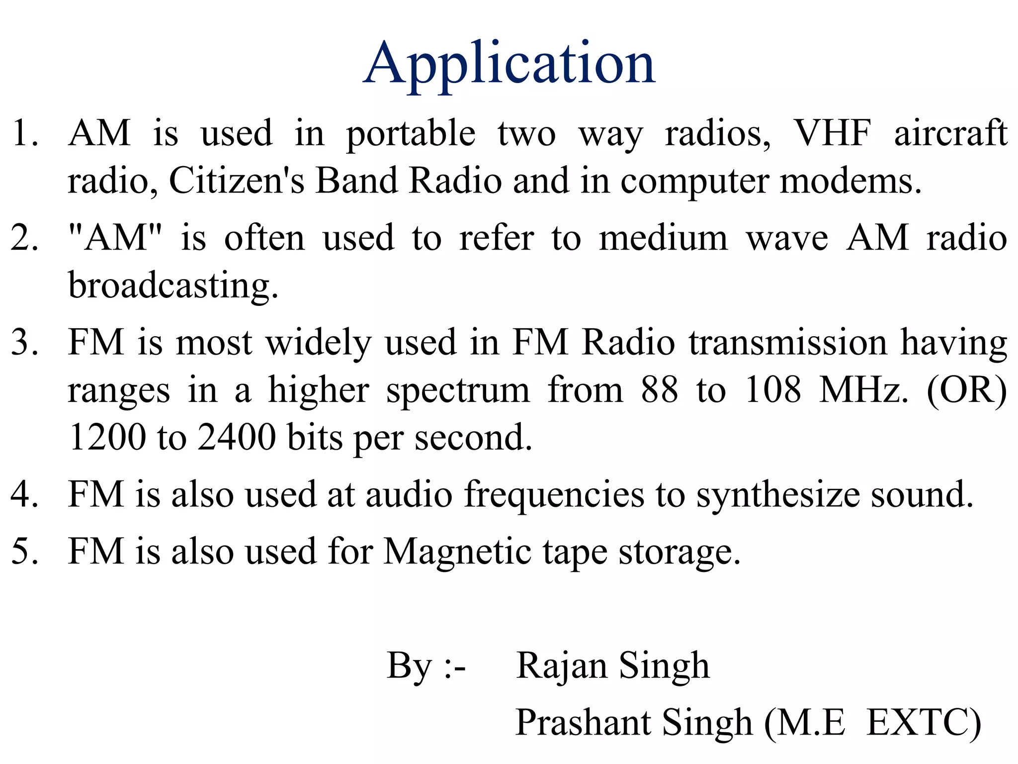 Analog modulation | PPTX