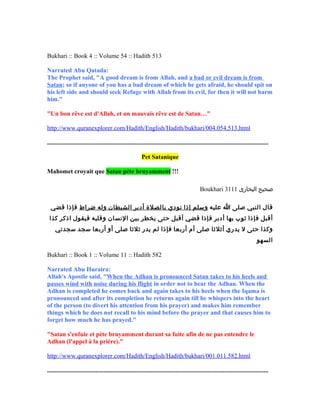 Pet Satanique en Islam | DOC