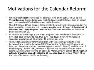 Satanic origin of the Gregorian Calendar | PPTX