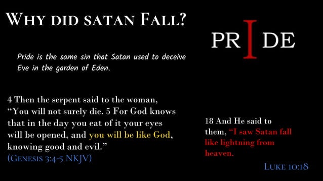 CMV-101 Topic 3 Fall of Satan Kenzie | PPT