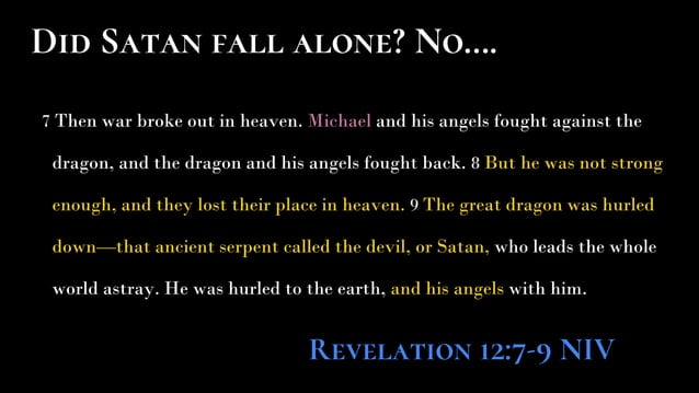 CMV-101 Topic 3 Fall of Satan Kenzie | PPT