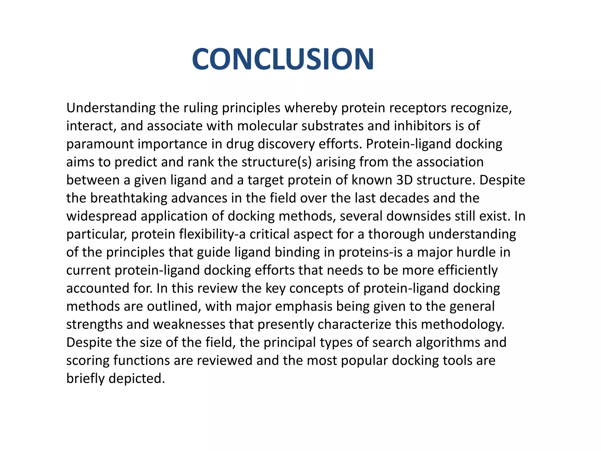Basics Of Molecular Docking | PPTX