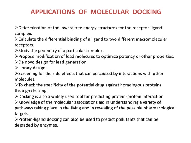 Basics Of Molecular Docking | PPTX