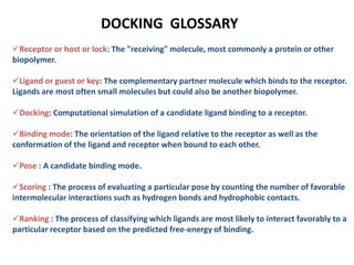 Basics Of Molecular Docking | PPTX