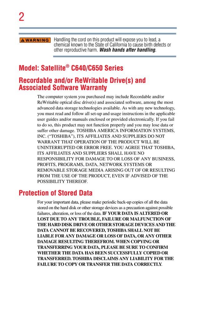 Toshiba User Manual Guide Pdf for Satellite C640 - C650 | PPT