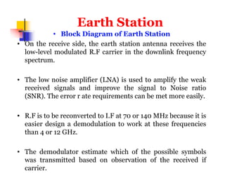 The earth segment of satellite communication system mainly consists of ...