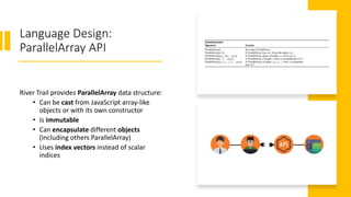 River Trail: A Path to Parallelism in JavaScript | PPT