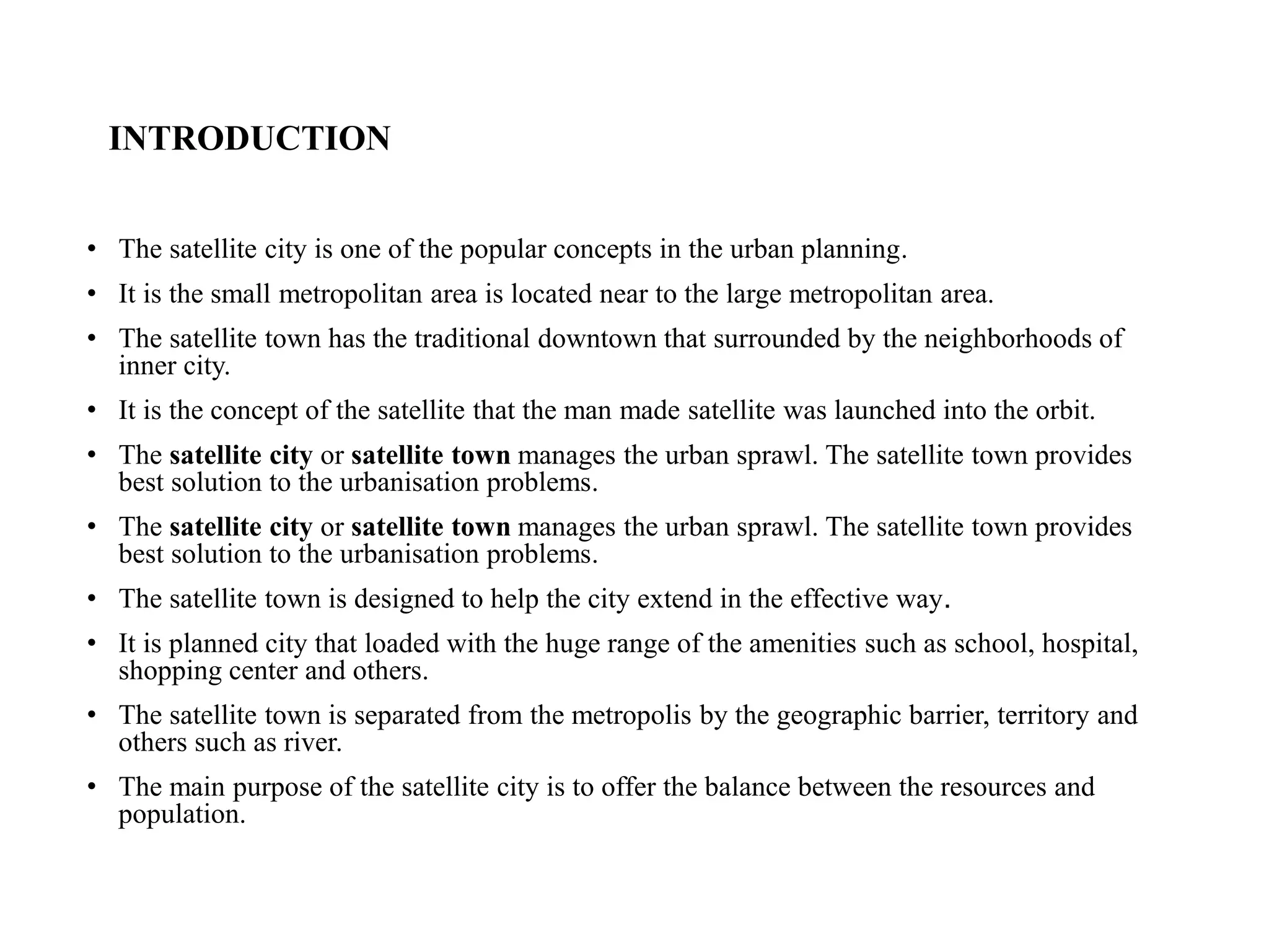 Satellite town planning | PDF