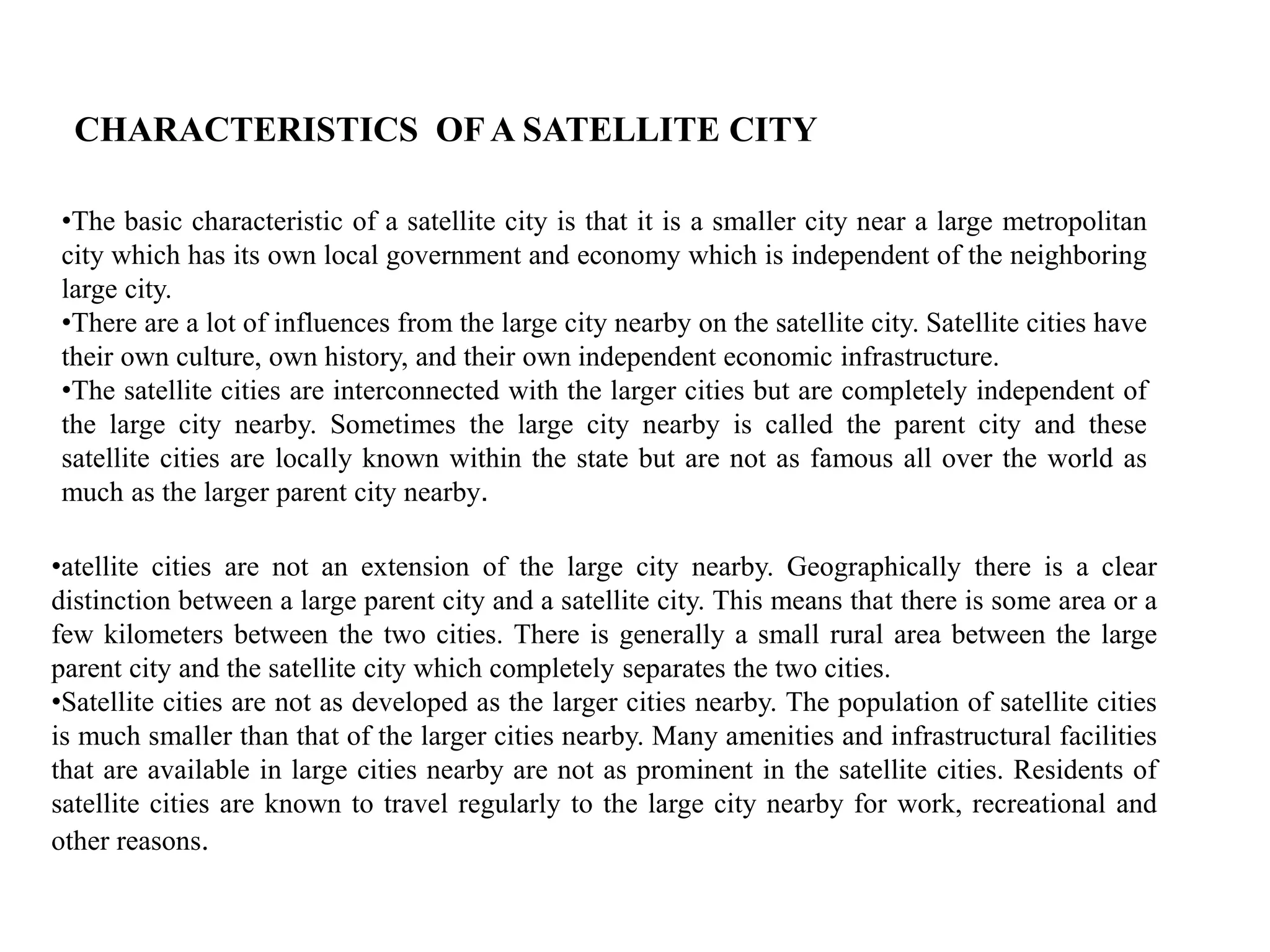 Satellite town planning | PDF
