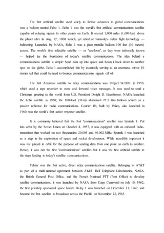 Satelitte communication 1 | DOCX