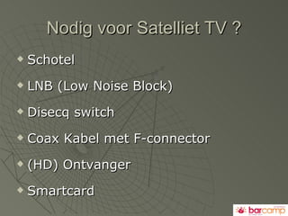Satelliet TV voor beginners | PPT