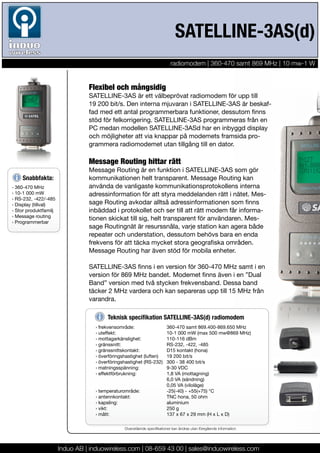 Satelline Radiomodem | PDF