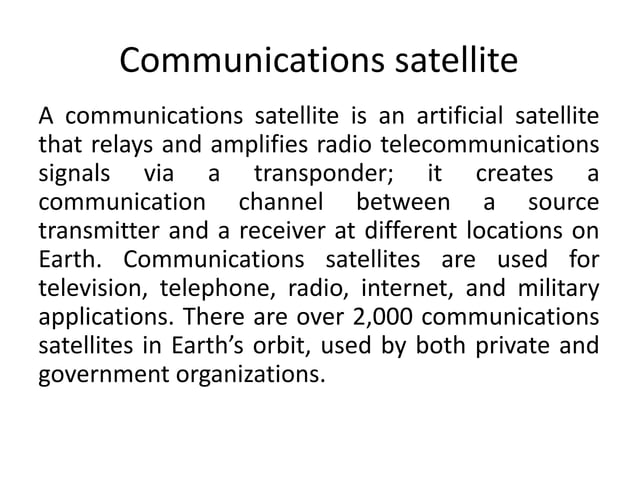 Satellite | PPTX