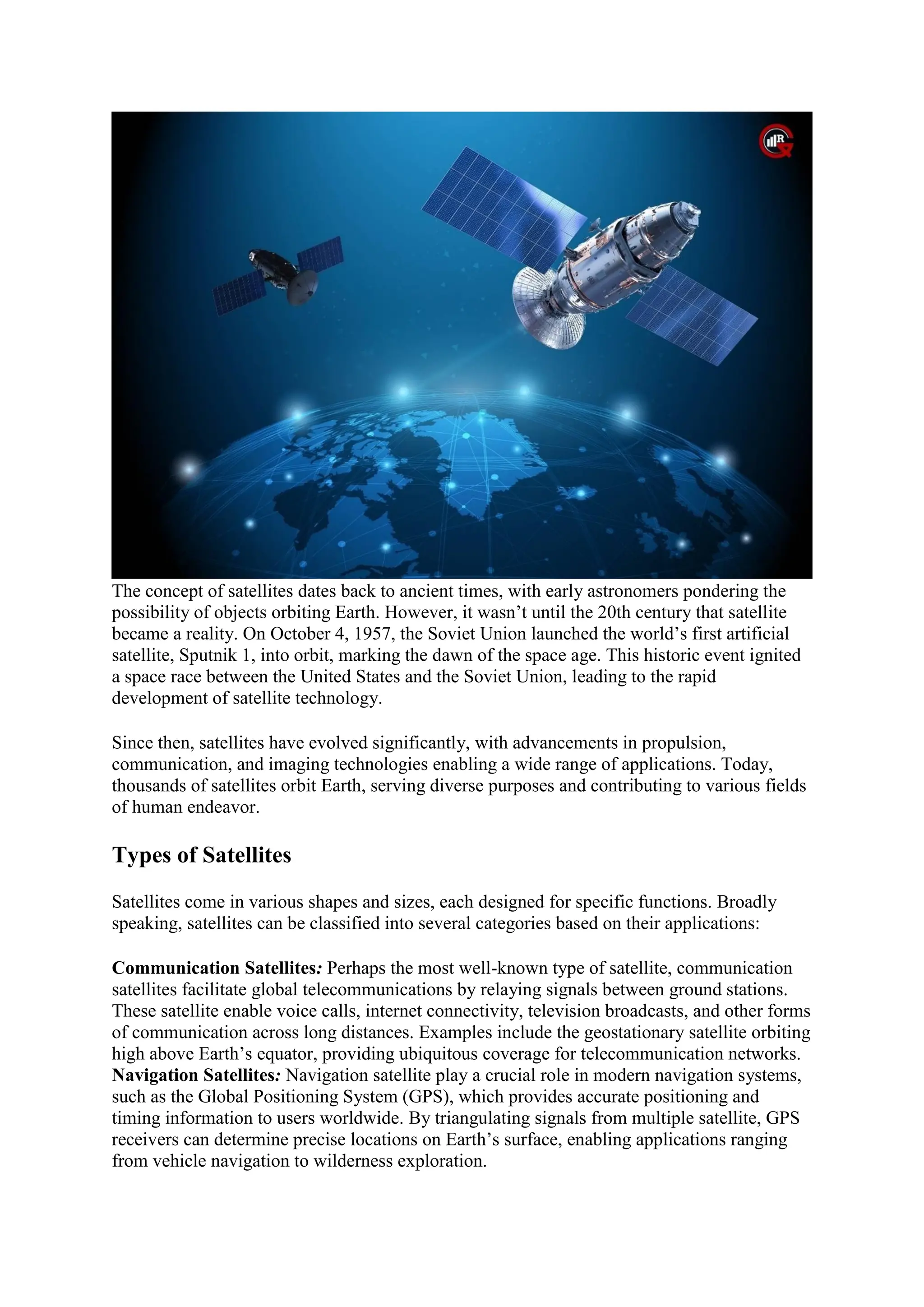 Satellites: Exploring History, Types, Impact, Challenges and Future ...