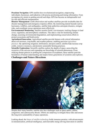 Satellites: Exploring History, Types, Impact, Challenges and Future ...