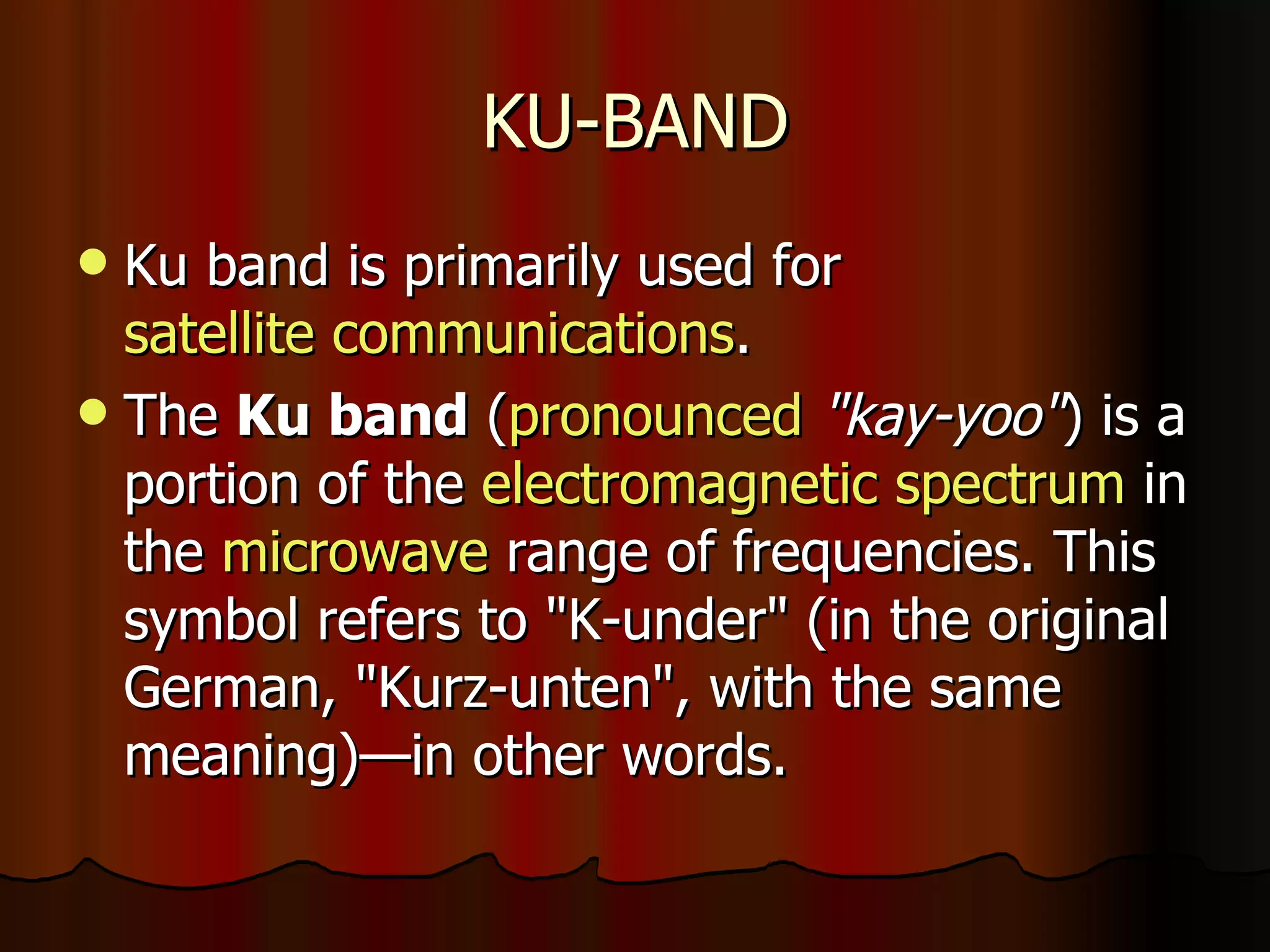 Satellite Bands | PPT