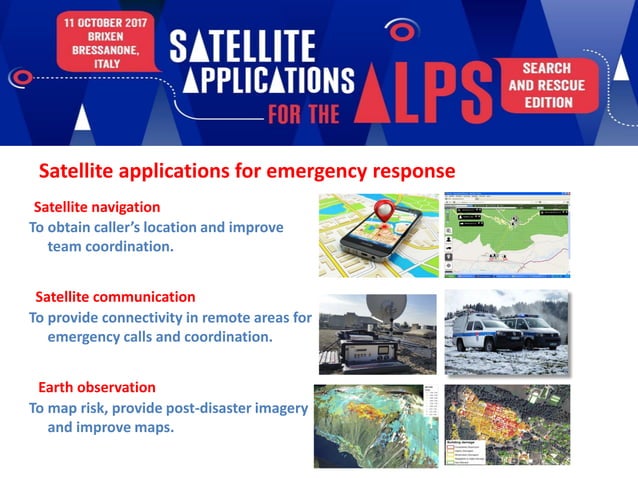 EENA 2018 - Satellite applications for emergency response, search and ...