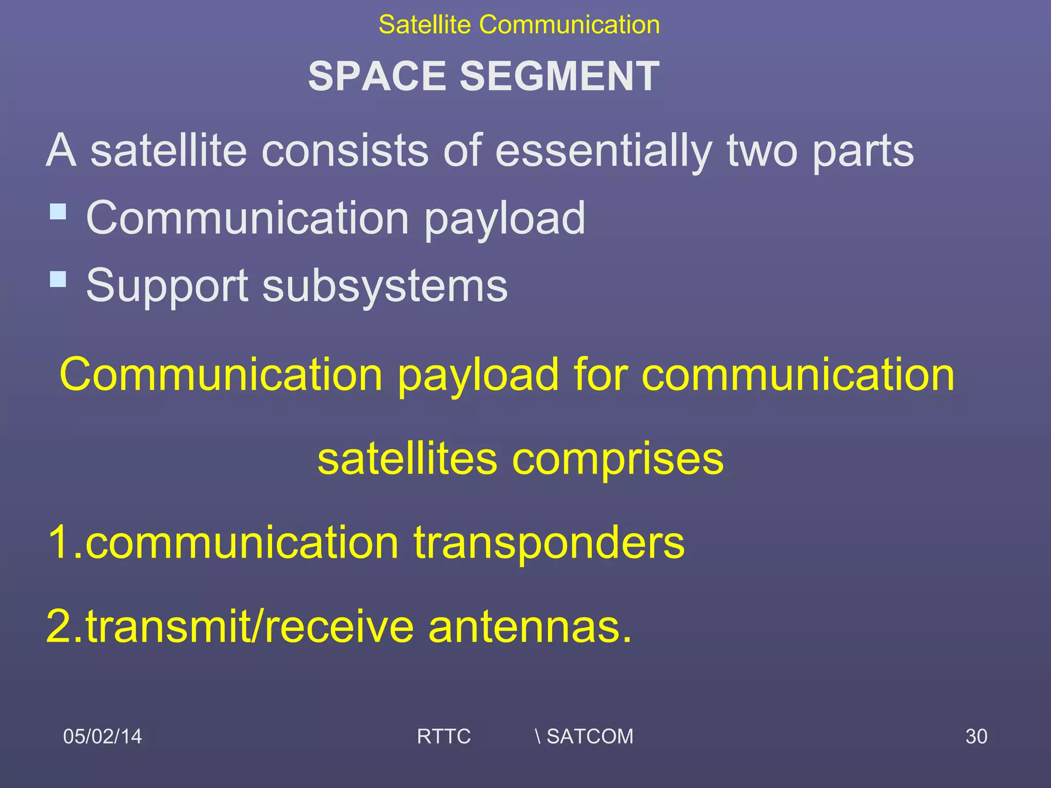 Satellite Communication Basics Ppt Computer Networking Computing