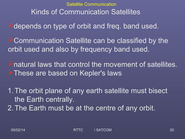 Satellite Communication Basics Ppt Computer Networking Computing