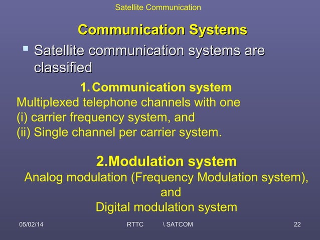 Satellite Communication Basics Ppt Computer Networking Computing