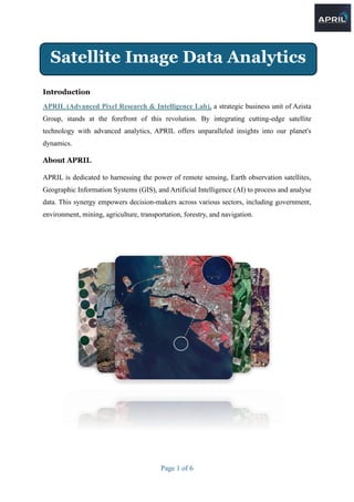 Satellite Image Data Analytics from APRIL | PDF