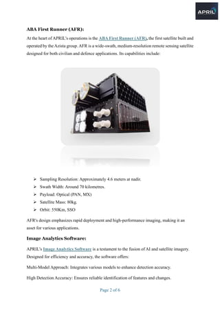 Satellite Image Data Analytics from APRIL | PDF