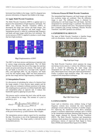 Satellite image resolution enhancement using multi | PDF | Photo ...