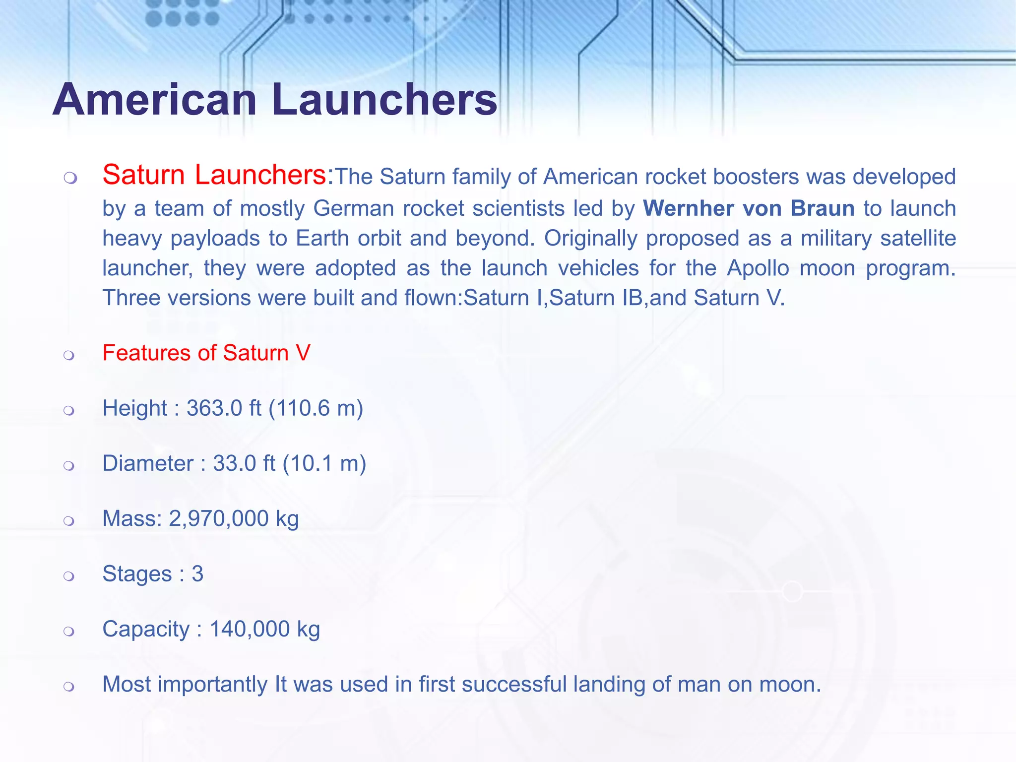 Satellite launching vehicles | PPTX