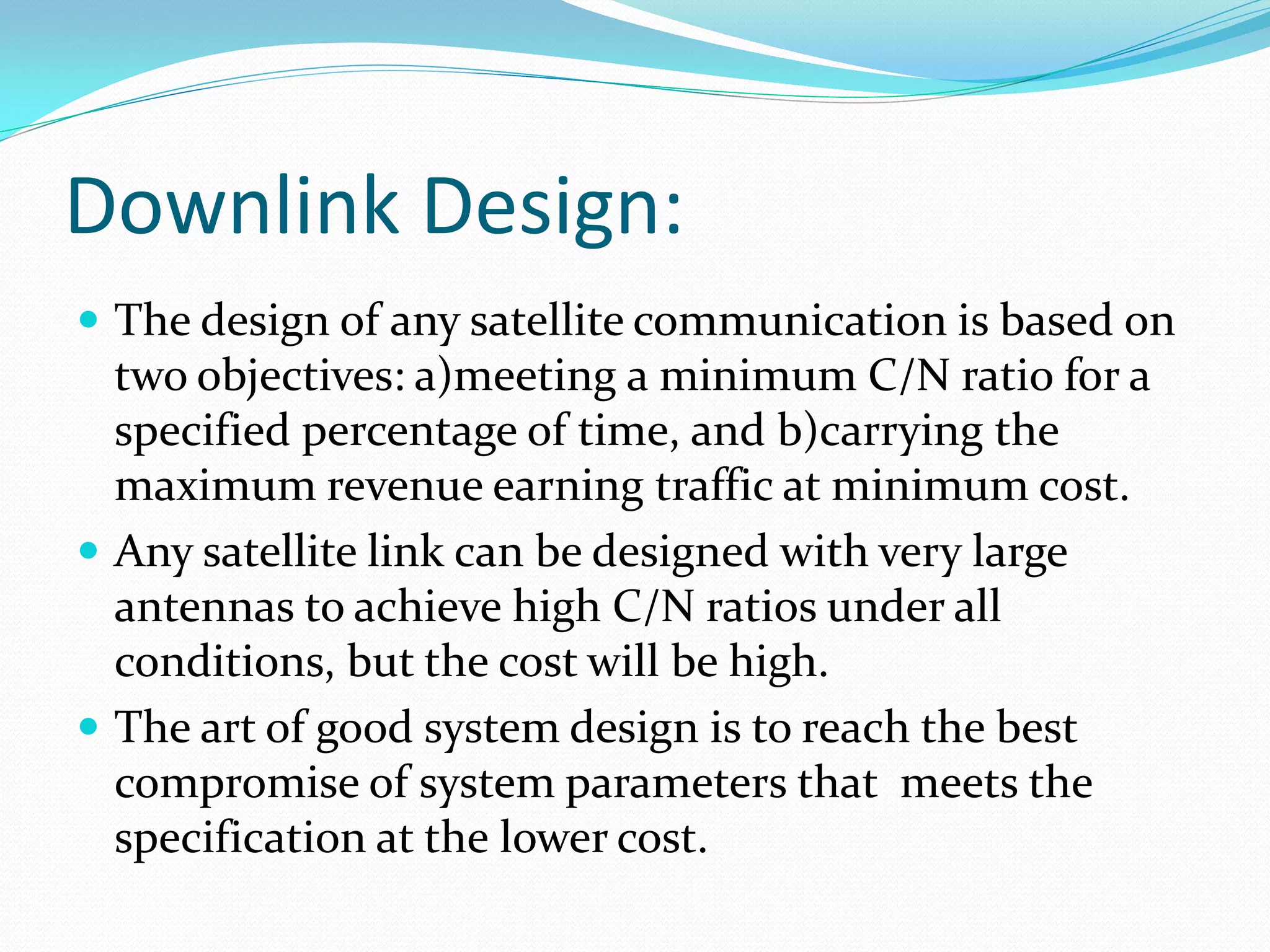 Satellite link design | PDF
