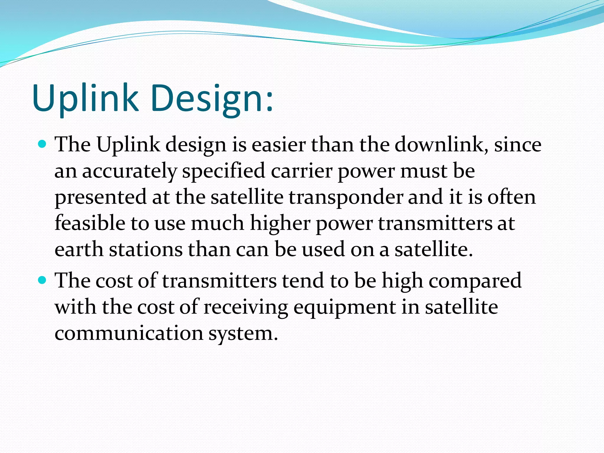 Satellite link design | PDF