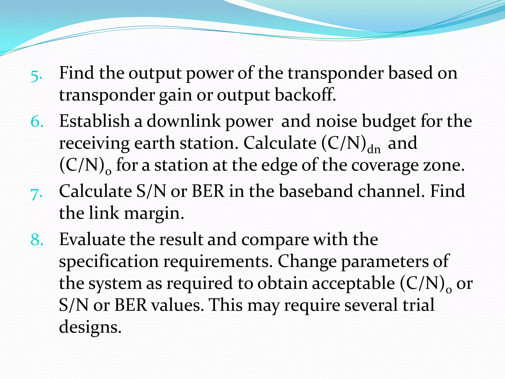 Satellite link design | PDF