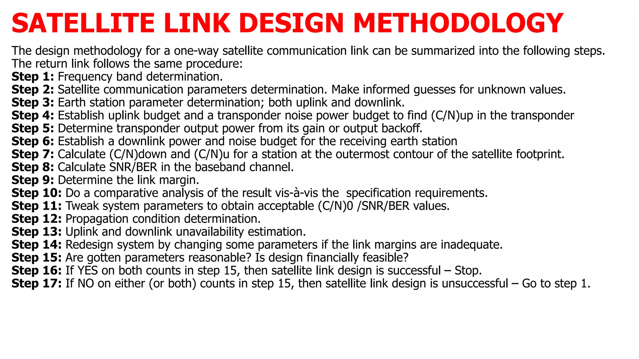 Satellite link design | PDF
