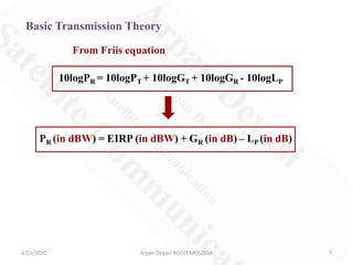 Satellite Link Design: Basic Transmission Theory & Noise Temperature | PDF