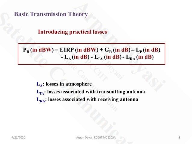 Satellite Link Design: Basic Transmission Theory & Noise Temperature ...