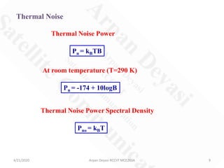 Satellite Link Design: Basic Transmission Theory & Noise Temperature | PDF