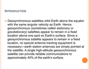 Satellite orbits/geosynchronous satellites | PPTX