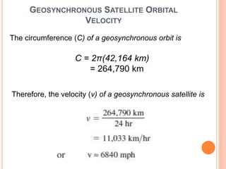 Satellite orbits/geosynchronous satellites | PPTX