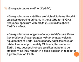Satellite orbits/geosynchronous satellites | PPTX