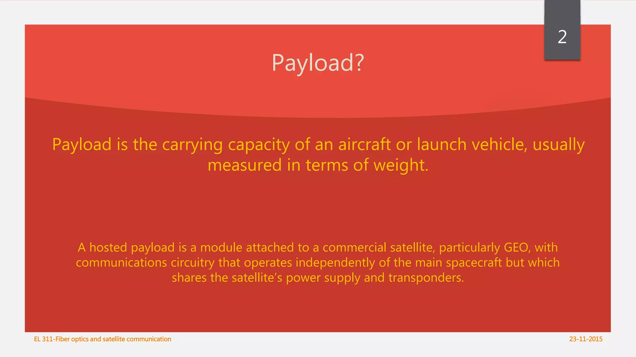 Satellite payload | PPTX