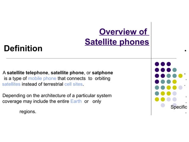 Satellite phone it | PPT