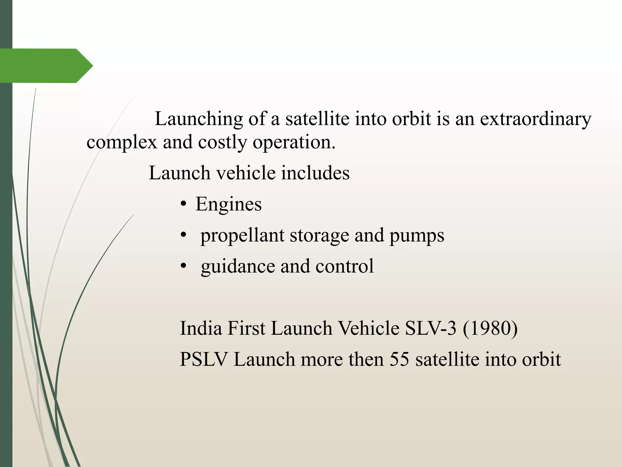 Satellites launching procedure and vechicles | PPTX