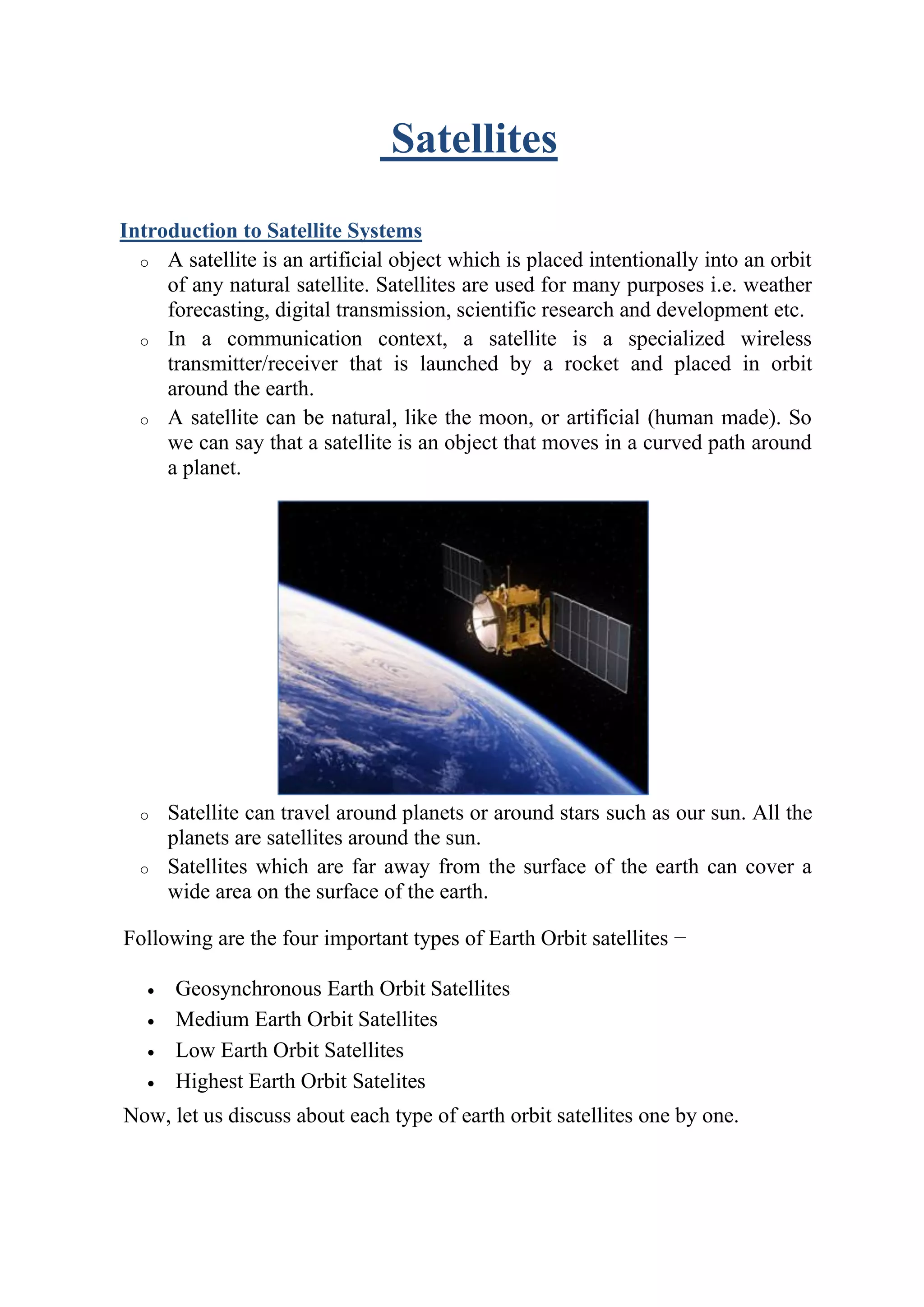 Satellites | PDF
