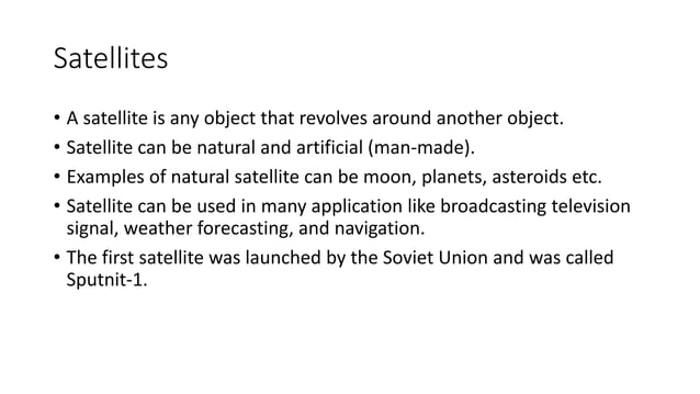 satellites and types of orbits. space science | PPTX | Space and ...