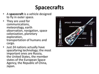 Satellites and spacecrafts | PPTX