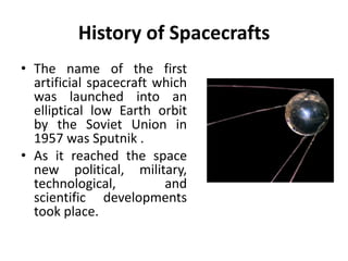 Satellites and spacecrafts | PPT