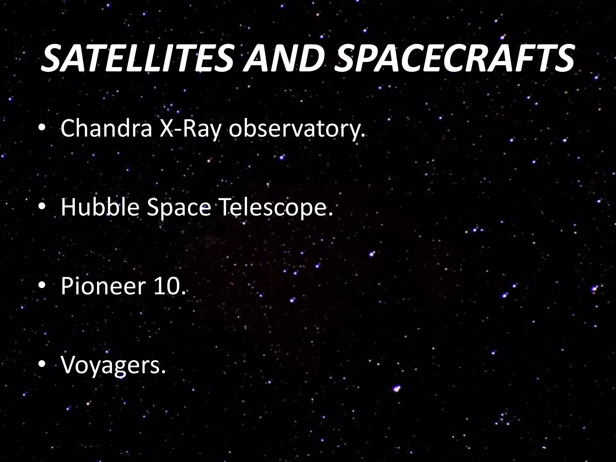 Satellites and spacecrafts | PPT
