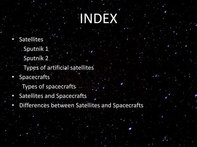 Satellites and spacecrafts | PPT