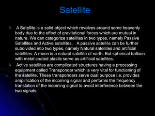 ARTIFICIAL SATELLITE PPT | PPTX