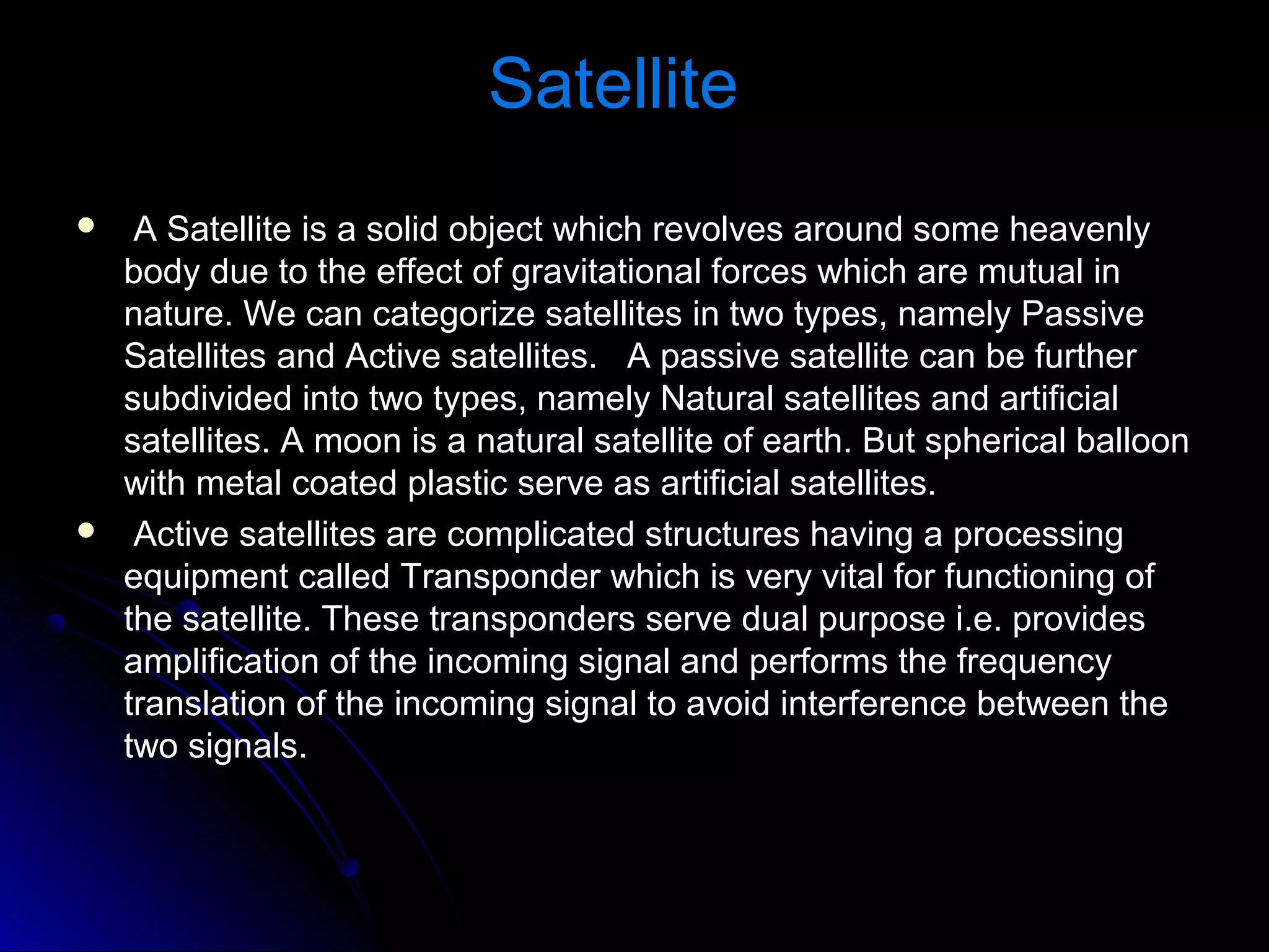 Satellites presentation | PPT